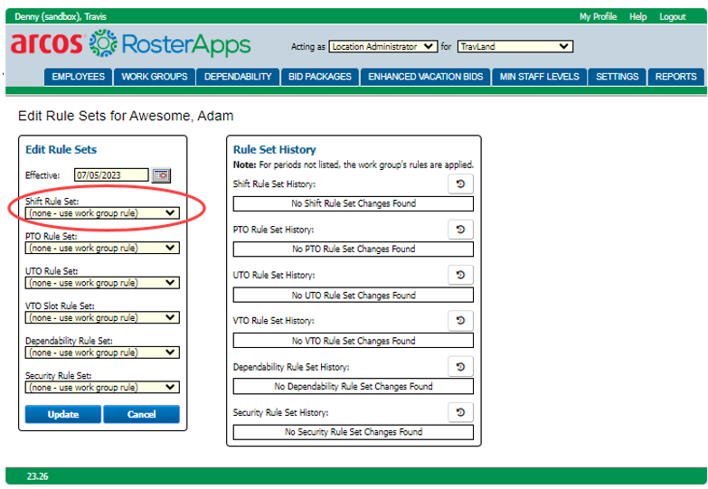 RosterApps Rule Sets – OSCAR Portal