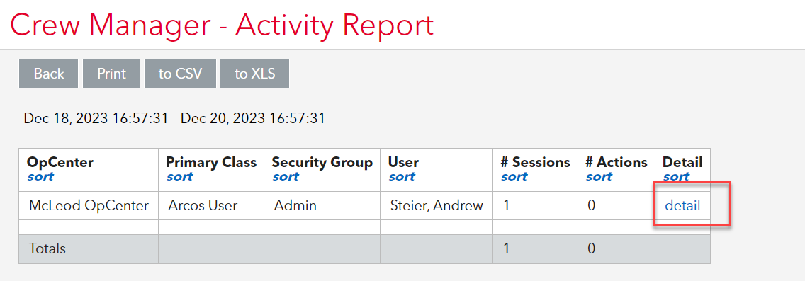 Crew Manager Reports – OSCAR Portal