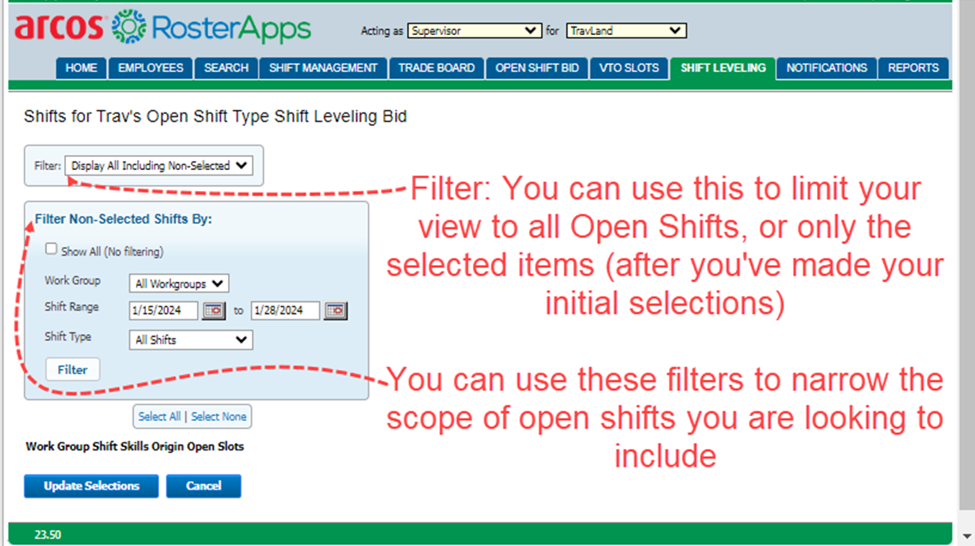 RosterApps Shift Leveling Bids - Part 1 – OSCAR Portal