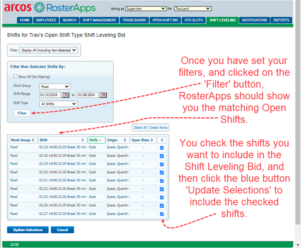 RosterApps Shift Leveling Bids - Part 1 – OSCAR Portal