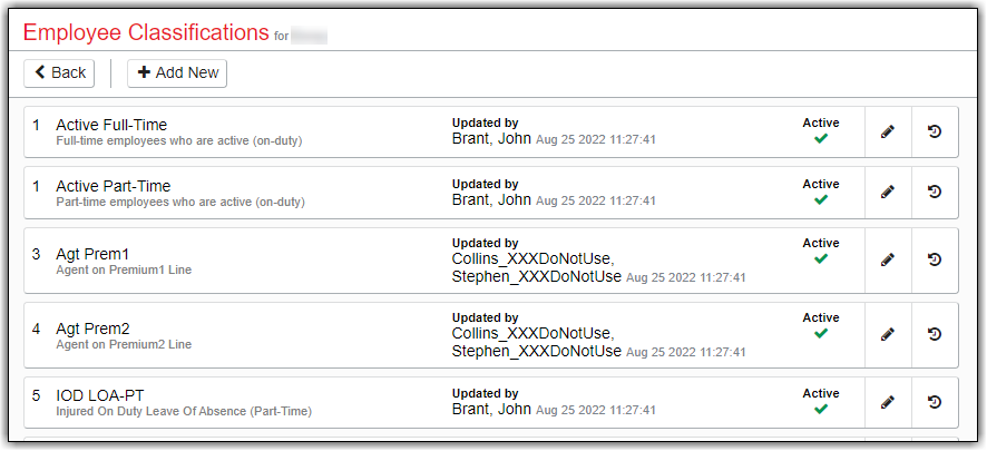 Employee Classifications – OSCAR Portal